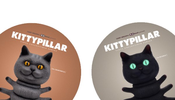 3A TOYS x 美国艺术家CASEY WELDON：KITTYPILLAR 两款配色开订 - 拆盒