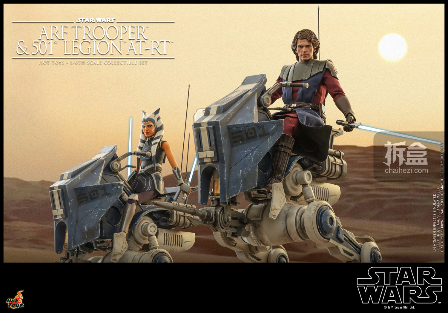 HOTTOYS 星球大战 501军团 侦察兵AT-RT步行机1/6可动人偶 - 拆盒