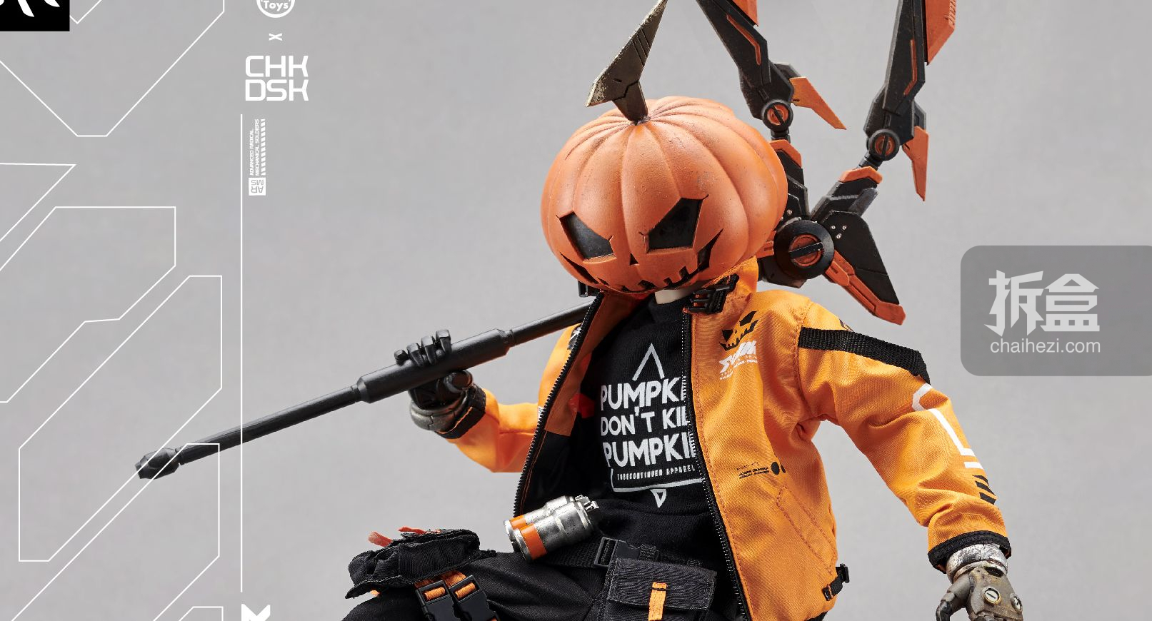 DEVIL TOYS MWR SP01 PUMPKIN JACKO 南瓜杰克1/6可动人偶 - 拆盒