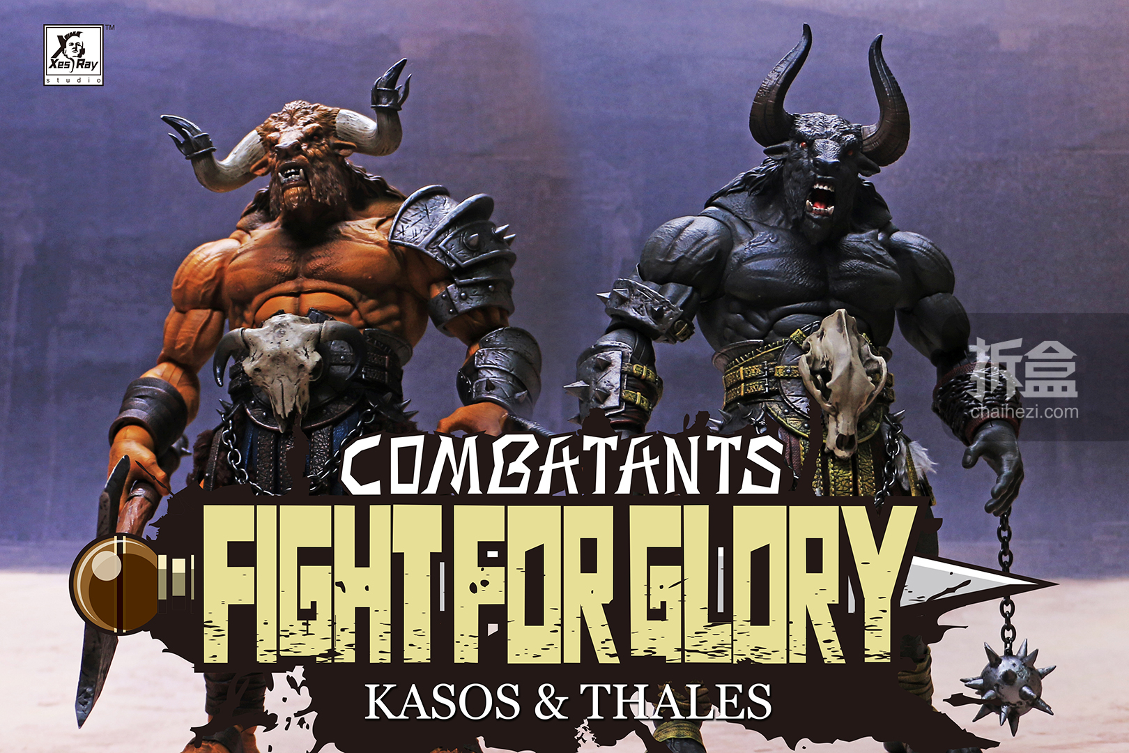 XESRAY 荣耀之战 WAVE4 牛头人 卡索斯 泰利斯 可动人偶 - 拆盒