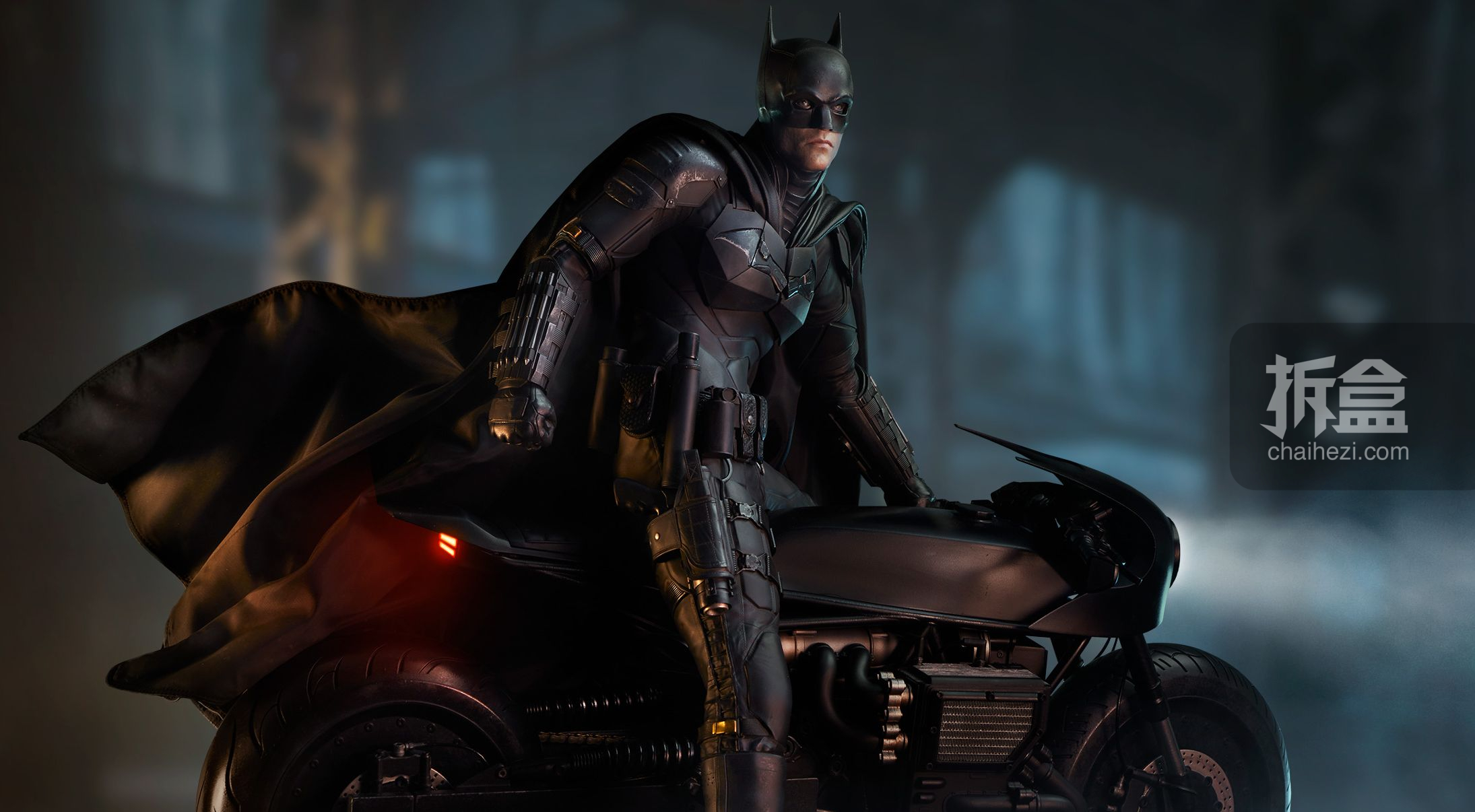 SIDESHOW 2022 蝙蝠侠 罗伯特帕丁森19寸电影艺术雕像 - 拆盒