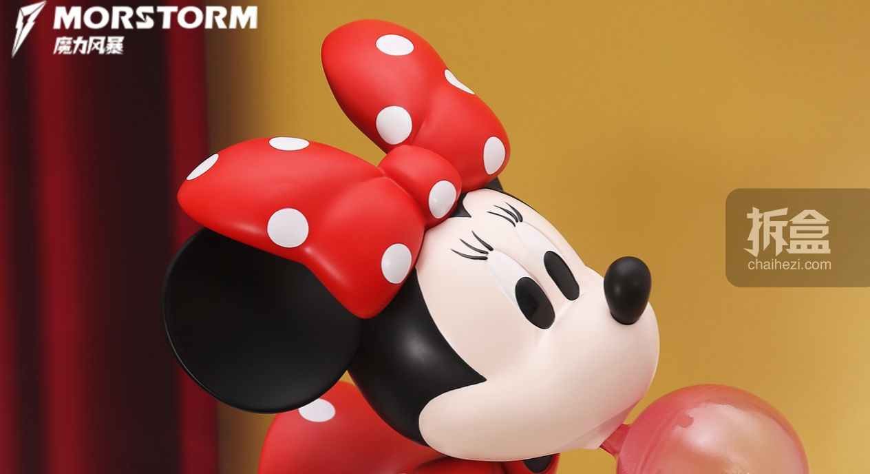 MORSTORM魔力风暴 吹泡泡米妮28CM迪士尼正版潮玩手办 - 拆盒