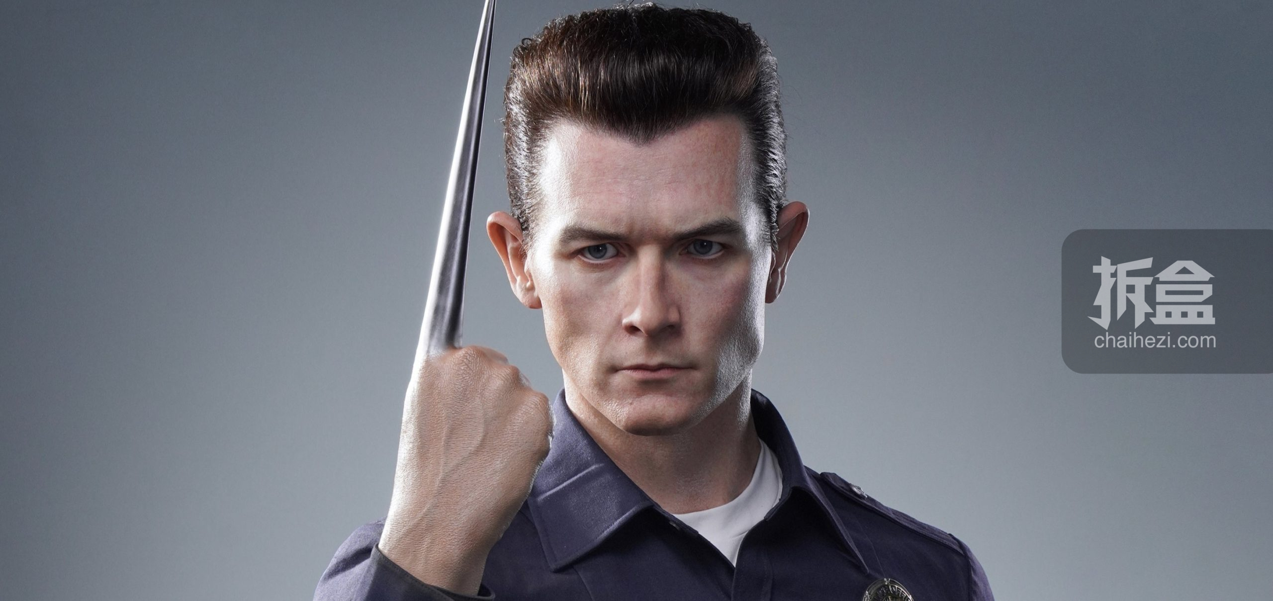 Queen Studios 《终结者2》T-1000 1/1胸像2.0版本雕像 - 拆盒